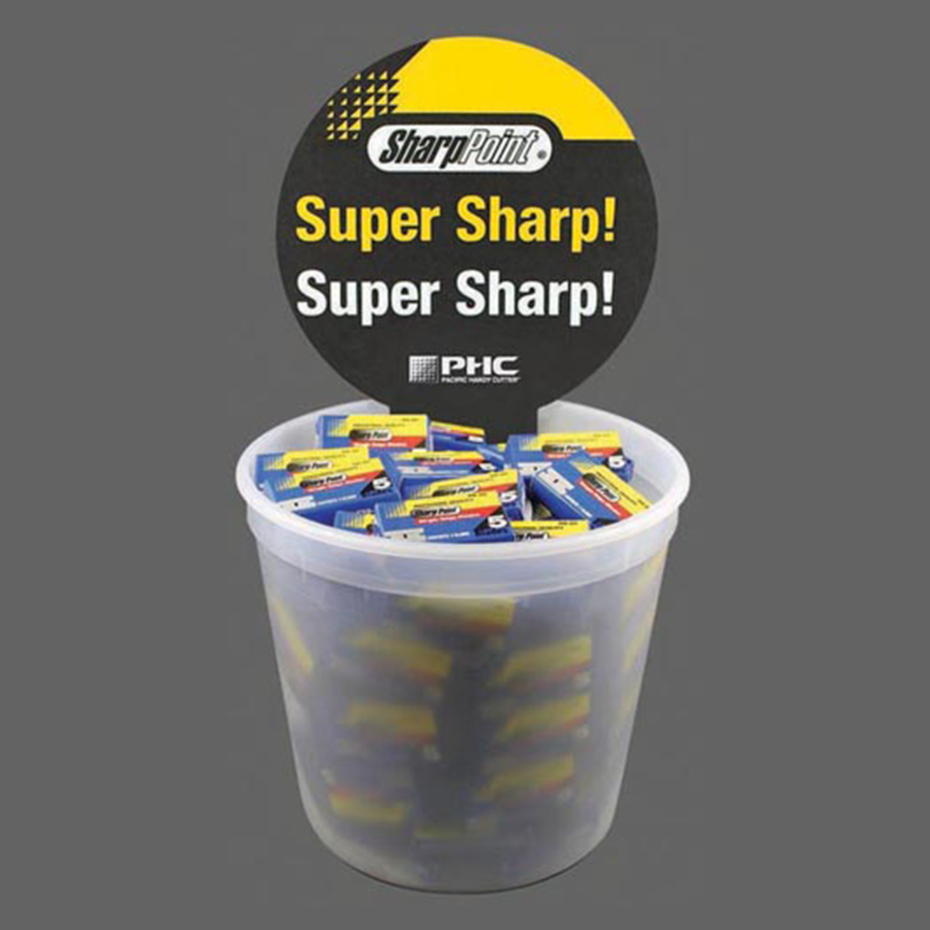 BU-BRB-09 #9 Single Edge Razor Blade, Display Bucket - Pacific Handy Cutter