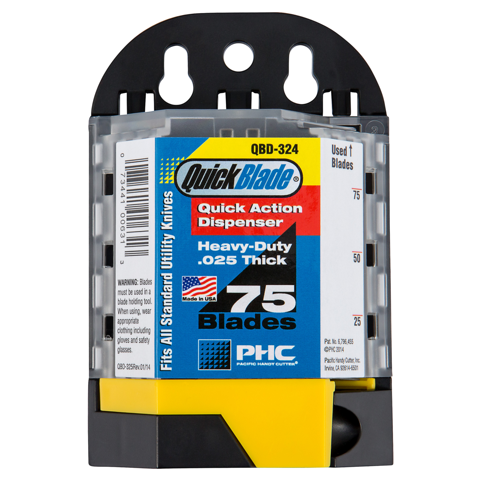 QBD-324 Quickblade® Dispenser with SB-92 Standard Utility Blades ...