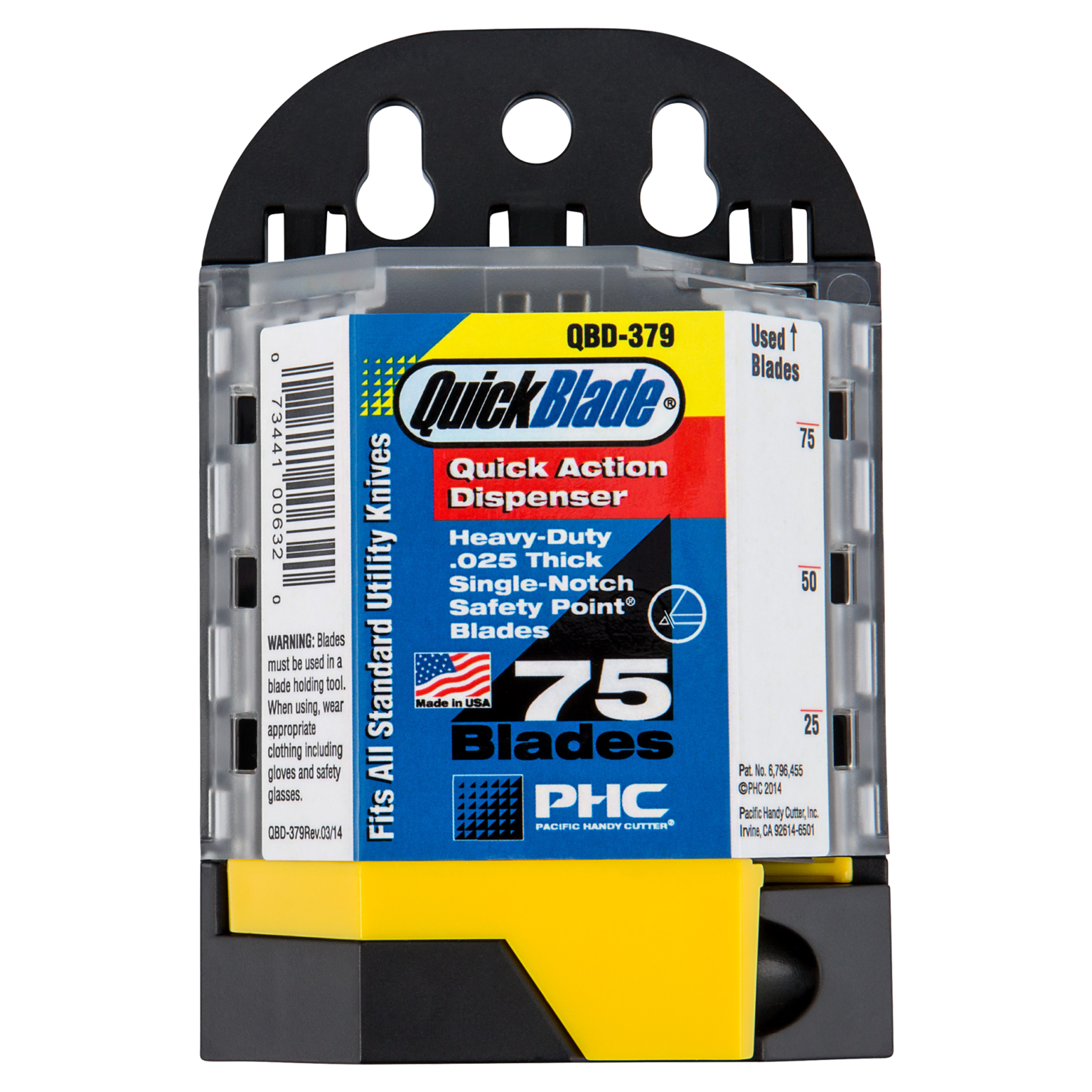 QBD-379 Quickblade® Dispenser with SPS-92 DuraTip Safety Point Blades ...